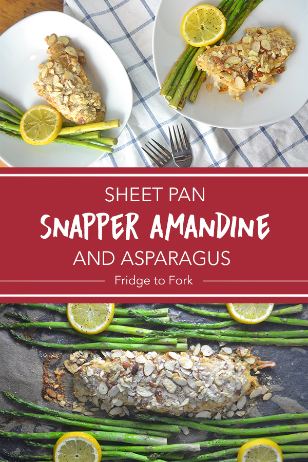 Sheet Pan Snapper Amandine + Asparagus (Whole30 + Paleo) - Fridge to Fork